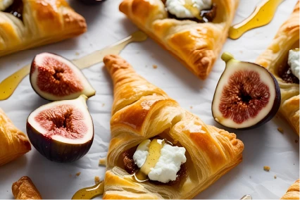 Feuilletés au chèvre figue et miel - Recettes au miel